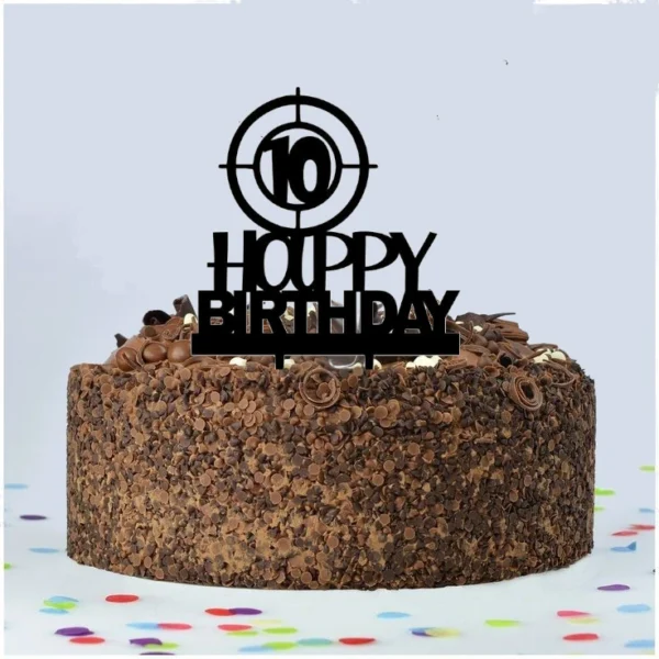 10th Happy Birthday Cake Topper - India Bakes